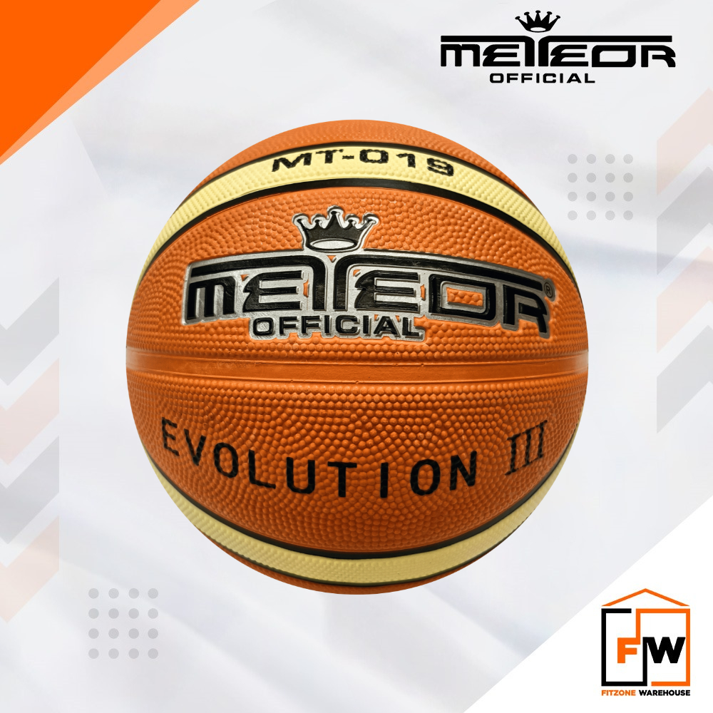 Meteor Official Evolution III Basketball Rubber Orange Size 3 | Shopee ...