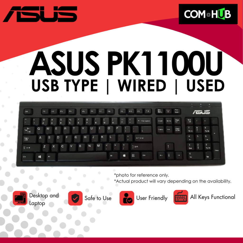 Com Hub PC | Used ASUS PK1100U Keyboard Heavy Duty for PC Pisonet ...