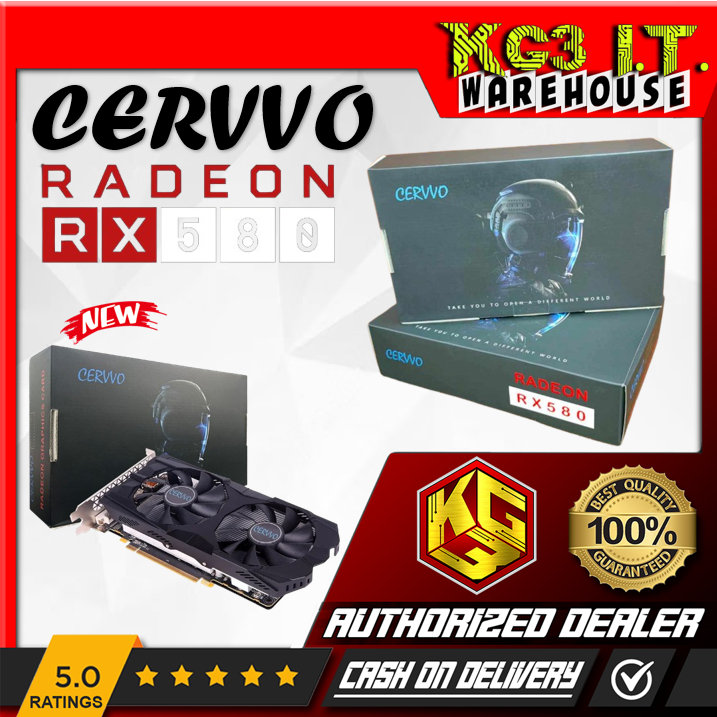 CERVVO AMD Radeon RX580 8Gb DDR5 Graphics GPU Video Card / Ramsta 580 ...