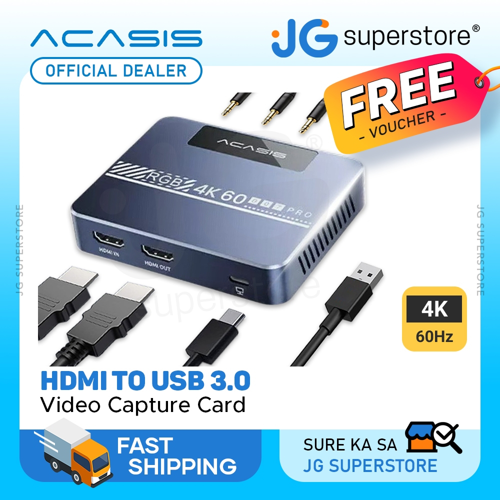 ACASIS VC007PRO HDMI Video Capture Card 4K 60Hz Ultra HD, RGB Lights ...