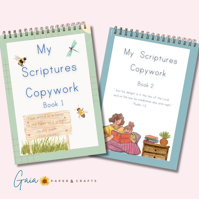 My Scriptures Copywork Book 1 and Book 2 (Font: Print Clearly) | Shopee ...