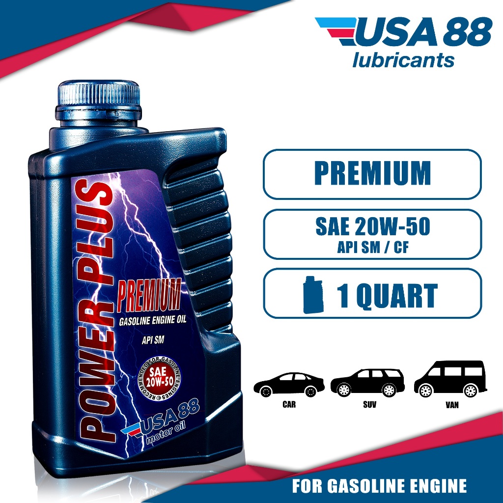 USA88 PP Premium 20W-50 API SM/CF Gasoline Engine Oil (1Quart) | Shopee Philippines