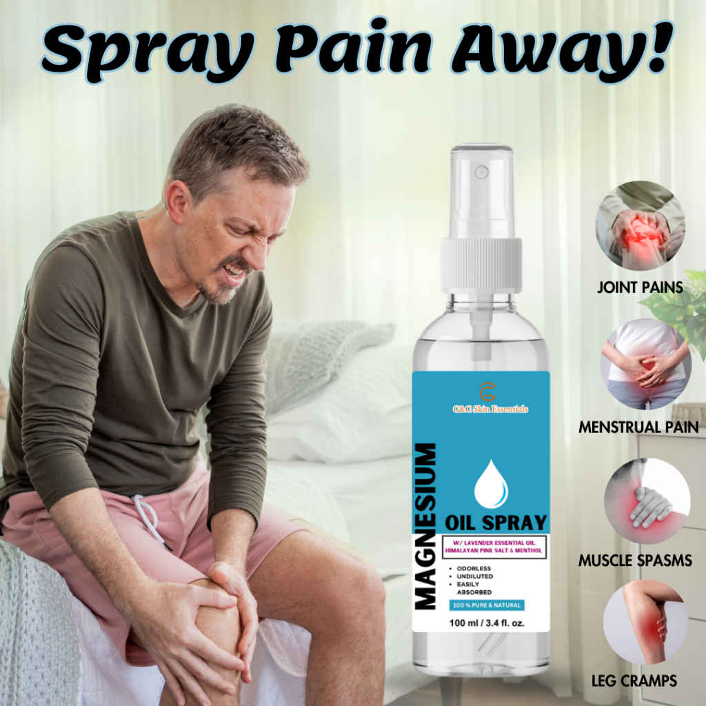 Original Magnesium Oil Spray with Lavender Essential oil & Himalayan ...