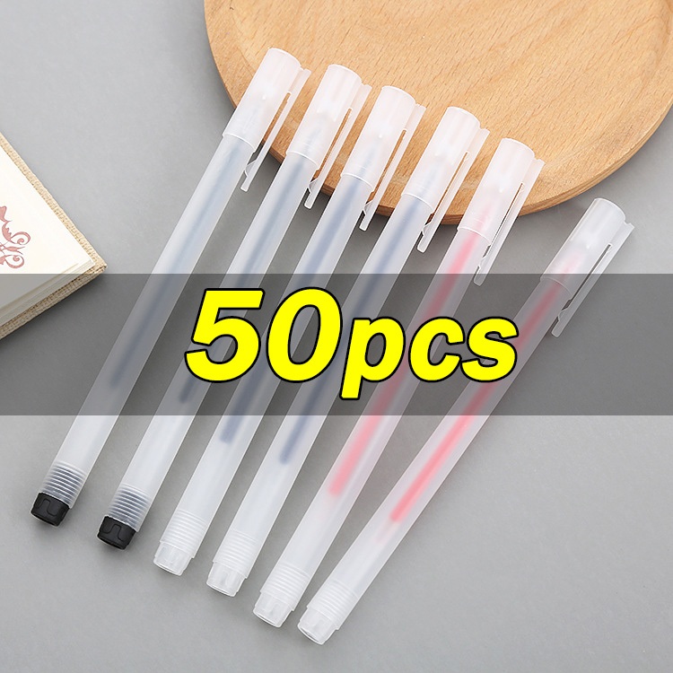 HGS Gel Pen 50pcs/20pcs Transparent 0.5mm Ballpen Set Frosted Neutral ...