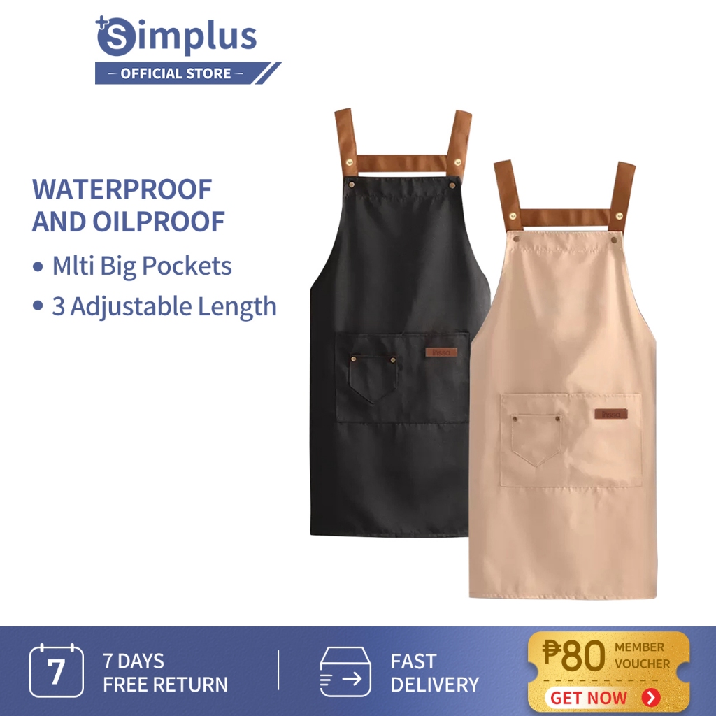 Simplus Multi-purpose Apron Waterproof and Oilproof Fabric Kitchen ...