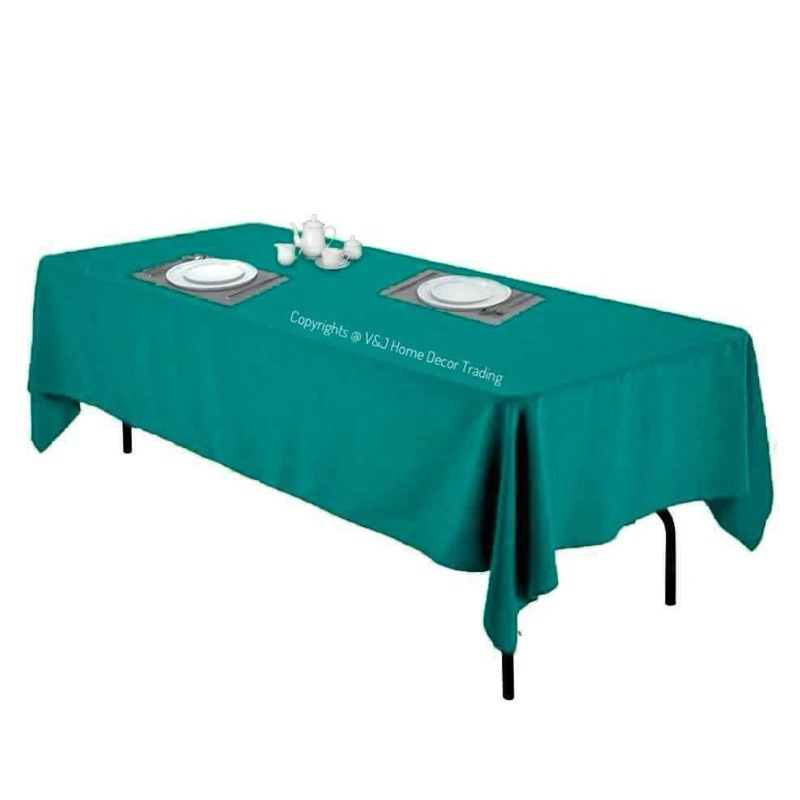 TABLE CLOTH GEENA Plain Color Geena Fabric Rectangular Table Cloth ...