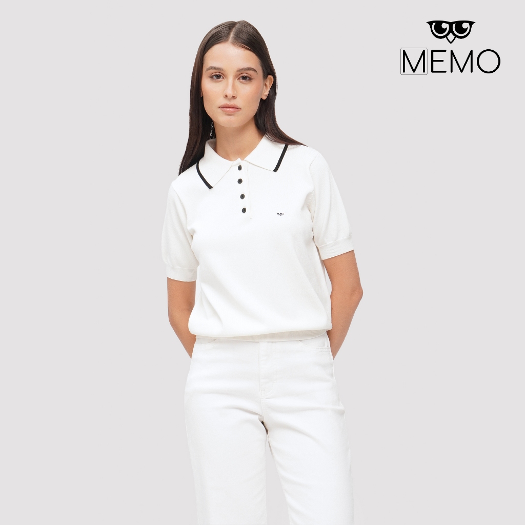 Memo The Smart Polo For Women (Midnight Navy/White) | Shopee Philippines