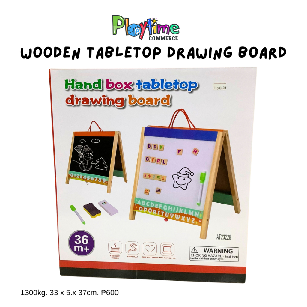 Hand Box wooden Tabletop Drawing Board Wooden Toys Arts Draw Studying ...