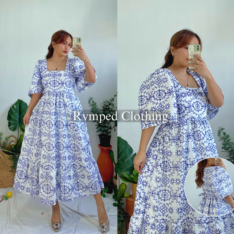 RVMPED Clara Filipiniana Eyelet Dress | Shopee Philippines