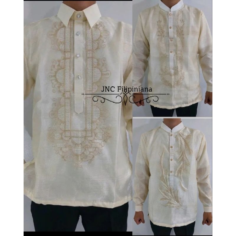 Barong tagalog for men / Random burda pinya organza with lining ...