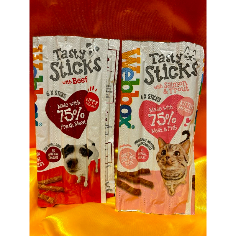 Tasty Sticks for Puppy or Kitten 6 sticks 30g (Imported from UK ...