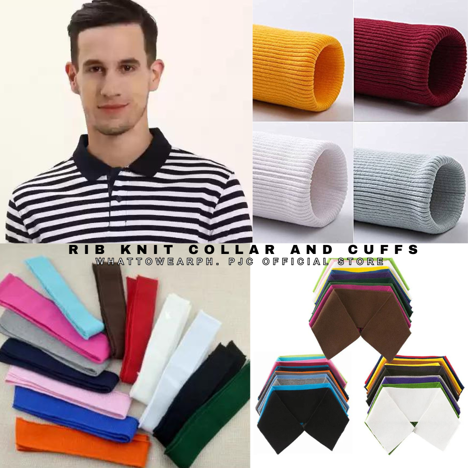 Collar & Cuffs Ribbing Plain Colors Only ( Ribbed/Rib Knit Cotton ...