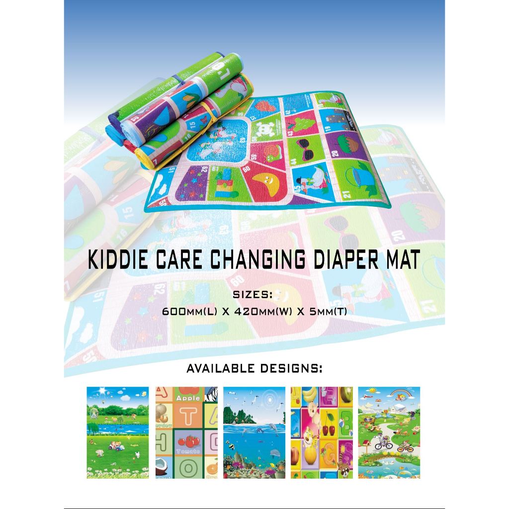 Kiddie care changing diaper mat (60x42cm) | Shopee Philippines