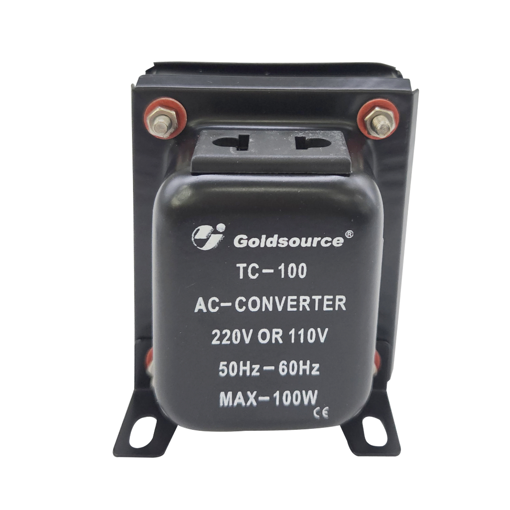 GOLDSOURCE TRANSFORMER STEP UP/DOWN WITH FUSE WITH UNIVERSAL OUTLET 220VAC TO 110VAC OR 110VAC ...