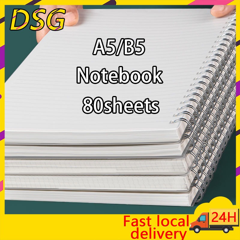 Book A5/B5 Transparent Shell Notebook Grid Wire Coil Notebooks Is 2024 ...