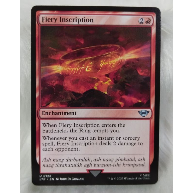 Fiery Inscription - Universes Beyond: The Lord of the Rings: Tales of ...