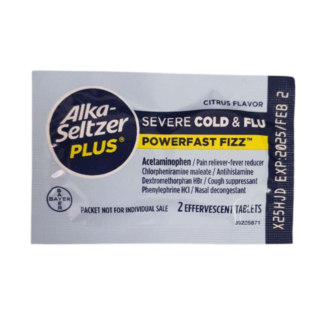 Alka- Seltzer Plus Cold & Flu Citrus PowerFast Fizz 2 Effervescent ...
