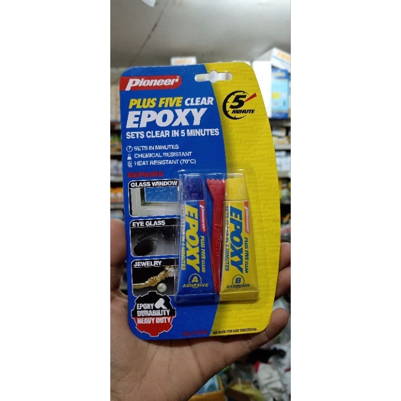 Pioneer plus five clear epoxy tube strip A&B 15grams available | Shopee ...
