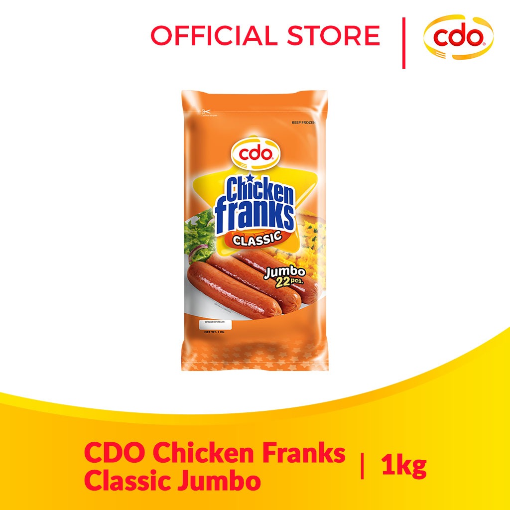 CDO Chicken Franks Classic Jumbo 1kg | Shopee Philippines