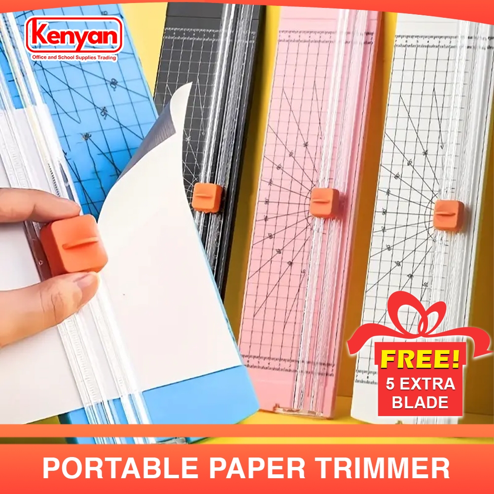 Officom Paper Trimmer A4 Size Portable Paper Cutting Tool with FREE 5 ...