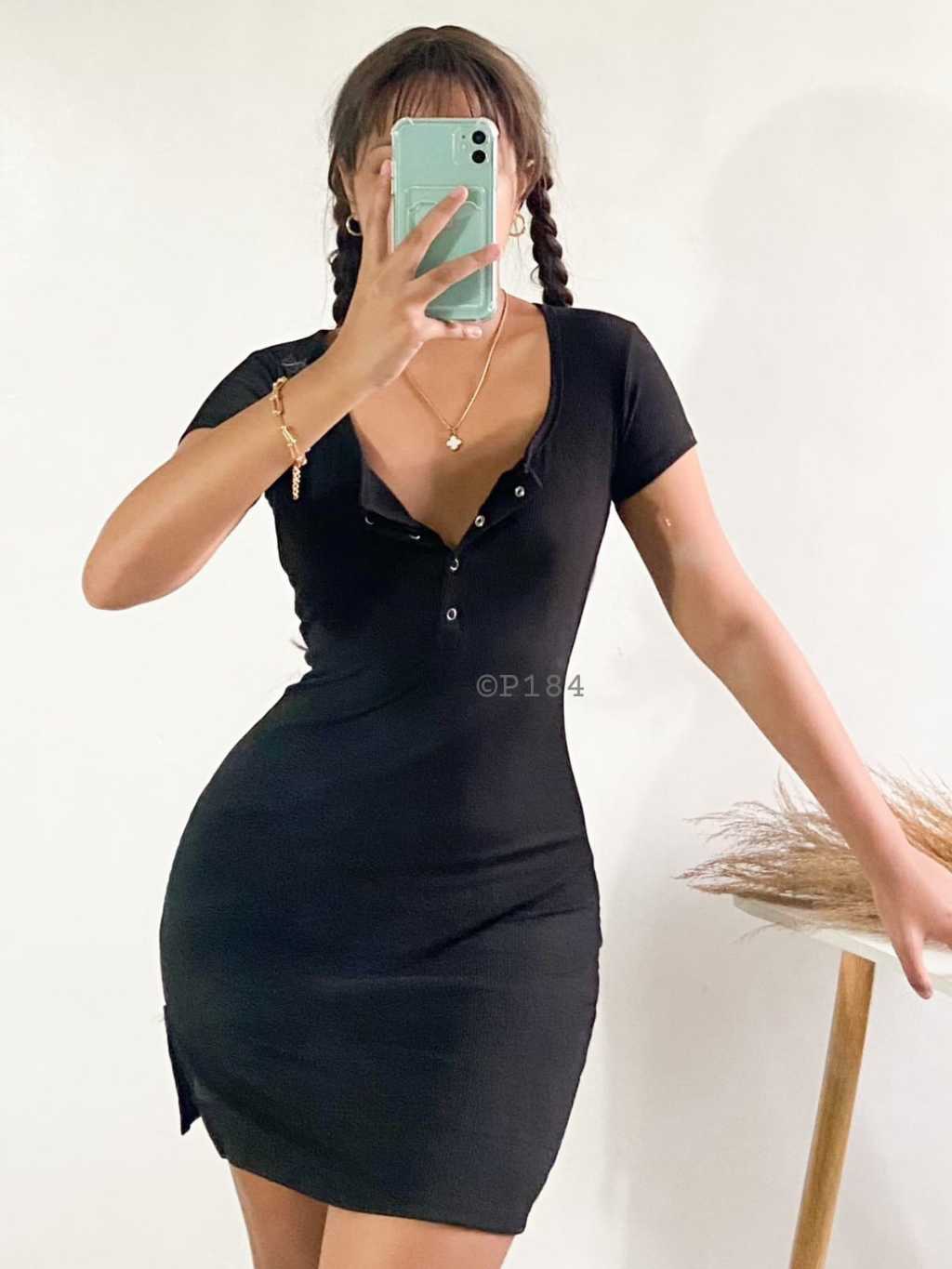 GAILY SNAP DRESS CASUAL DRESS CJ FASHION | Shopee Philippines