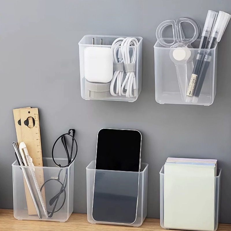 Wall-mounted Pen Holder Desktop Stationery Storage Box Pen Holder ...