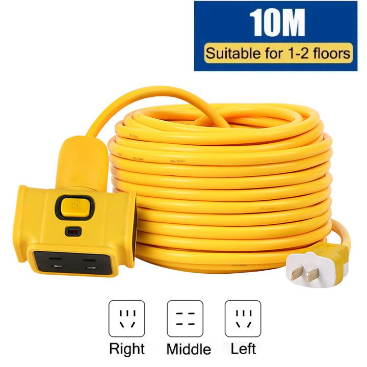 Extension Electrical Wire Cord Socket With Cable Extra-long Plug-in ...