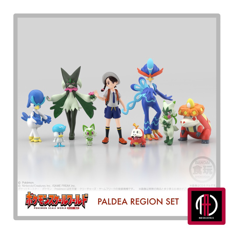 Bandai Pokemon Scale World Figures - Paldea Region Set - Meowscarada ...