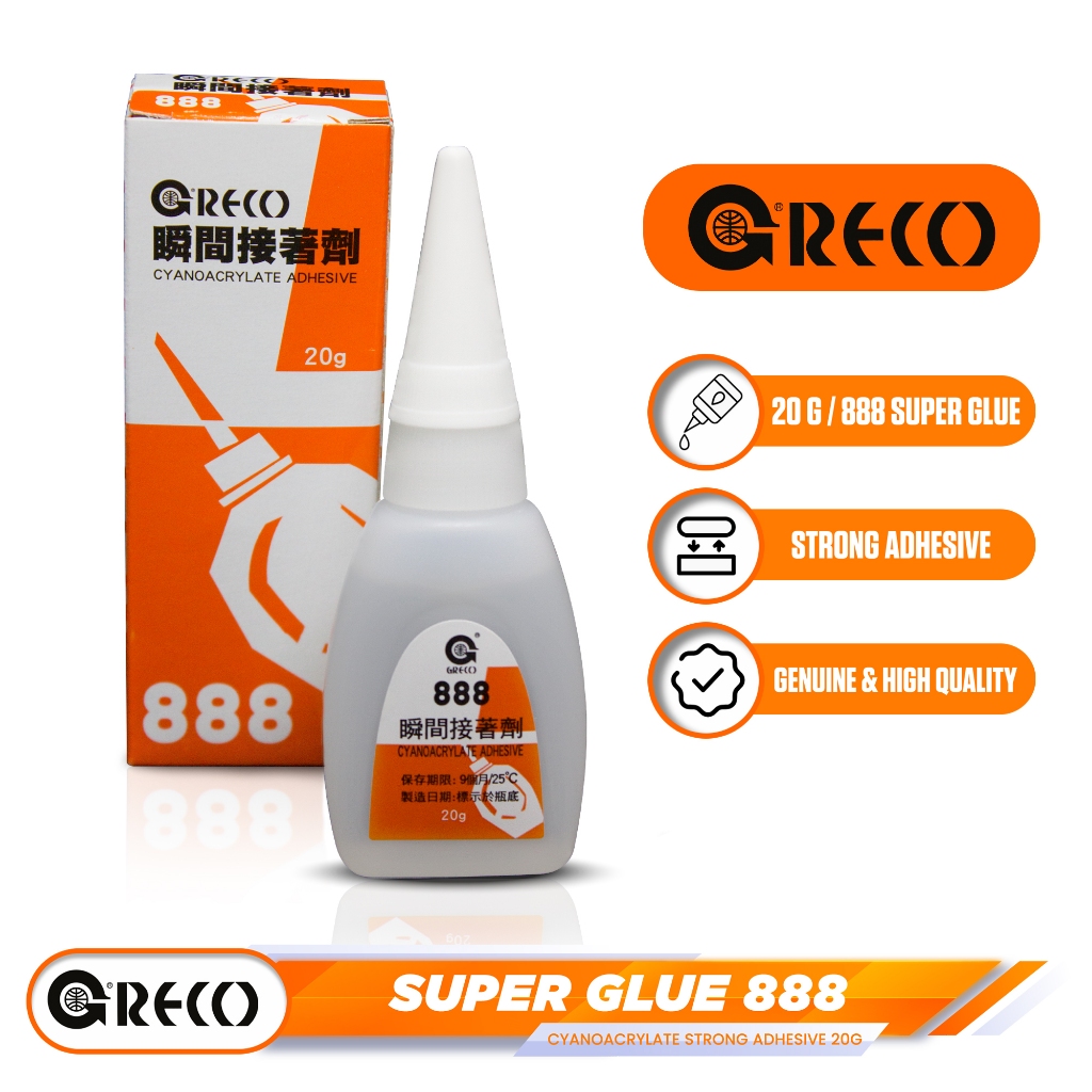 Super Glue Greco 888 Instant Bond Cyanoacrylate Strong Adhesive 20g ...