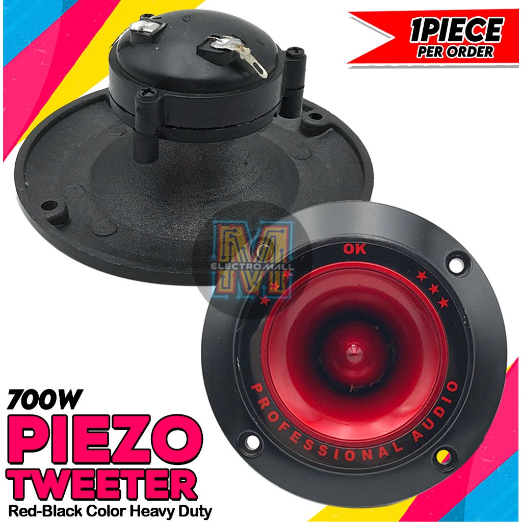 700W Piezo Tweeter Round BLACK-RED Heavy Duty | Shopee Philippines