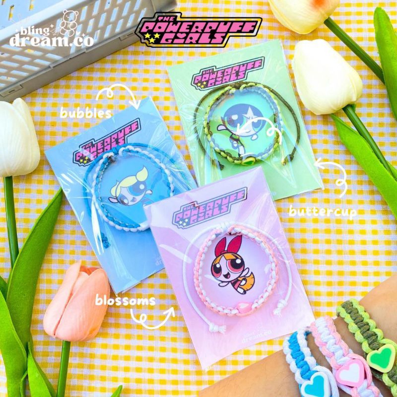 powerpuff girls friendship macrame cord bracelet | bubbles buttercup ...