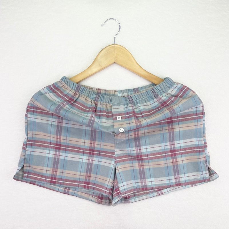 Checkered / Plaid / Mixed Prints Vented-Hem Boxer Shorts | Sleepwear | Loungewear | Shopee ...