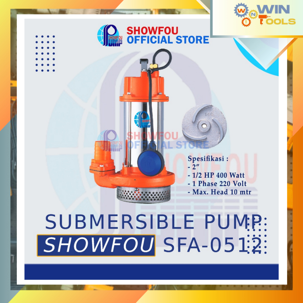 SHOWFOU 1/2HP SUBMERSIBLE DRAINAGE PUMP (SF-0512D) | Shopee Philippines