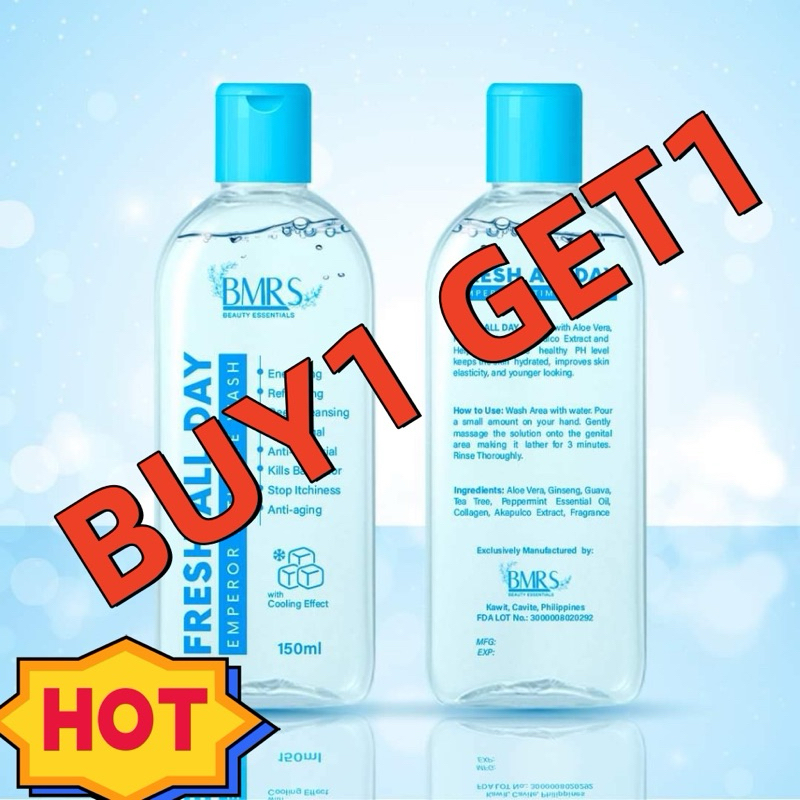 BUY 1 TAKE 1 Bmrs Fresh All Day Emperor Masculine Wash For Men 150 ML ...