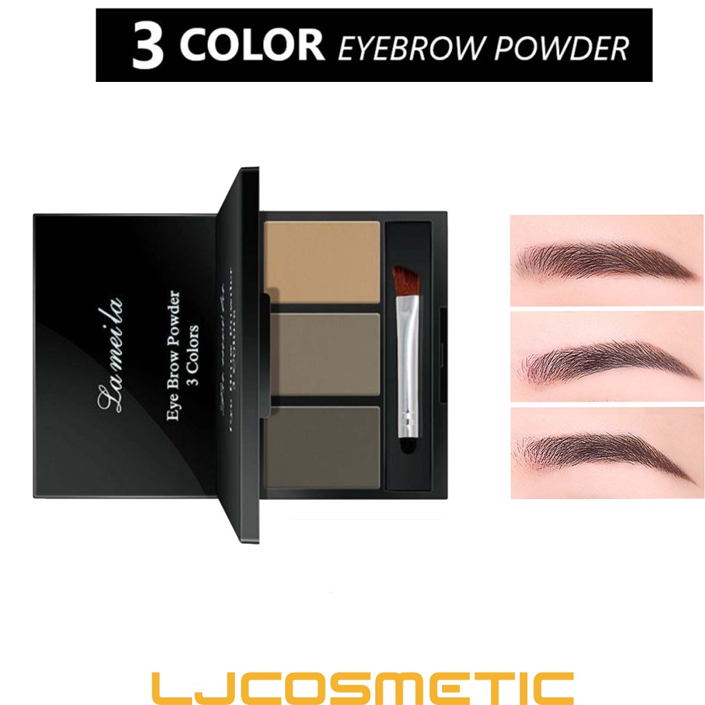 LAMEILA 3605# Tricolor Eyebrow Powder Palette Long-Lasting Eyebrow ...
