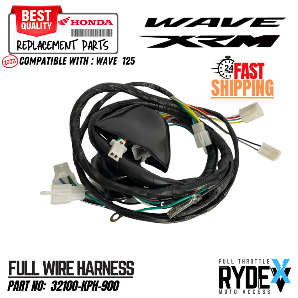 FULL WIRE HARNESS for Honda Wave 125 (32100-KPH-900 / 660) | Shopee ...