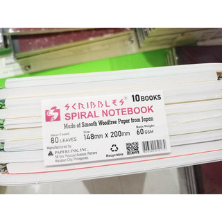 SCRIBBLES Notebook Spiral/ Yarn / Composition/ Writing, 10pcs per ream ...