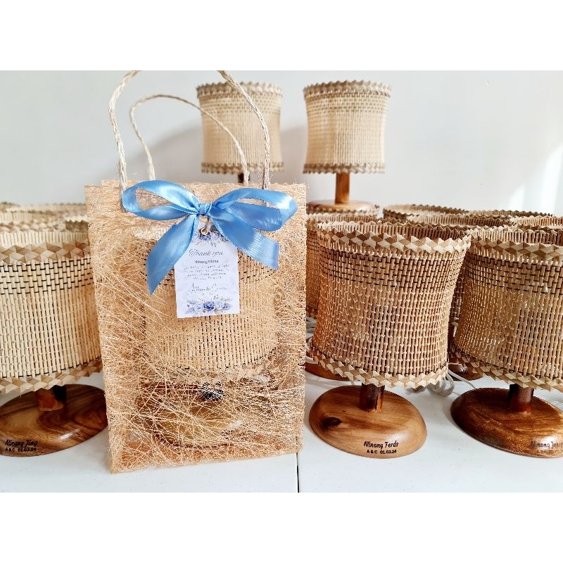 Boho Lamp with FREE ENGRAVE, bulb and abaca bag (complete set) | Shopee ...