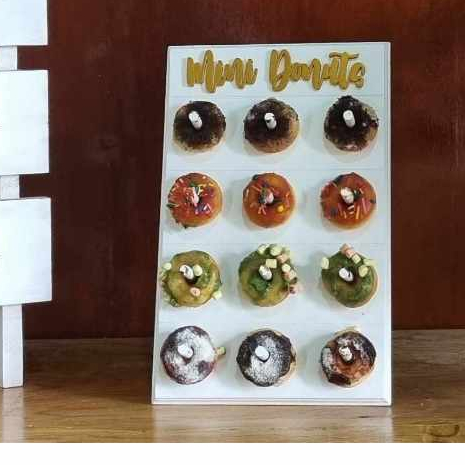 (CUSTOMIZE) Mini Donuts Wooden Stand Doughnuts | Shopee Philippines