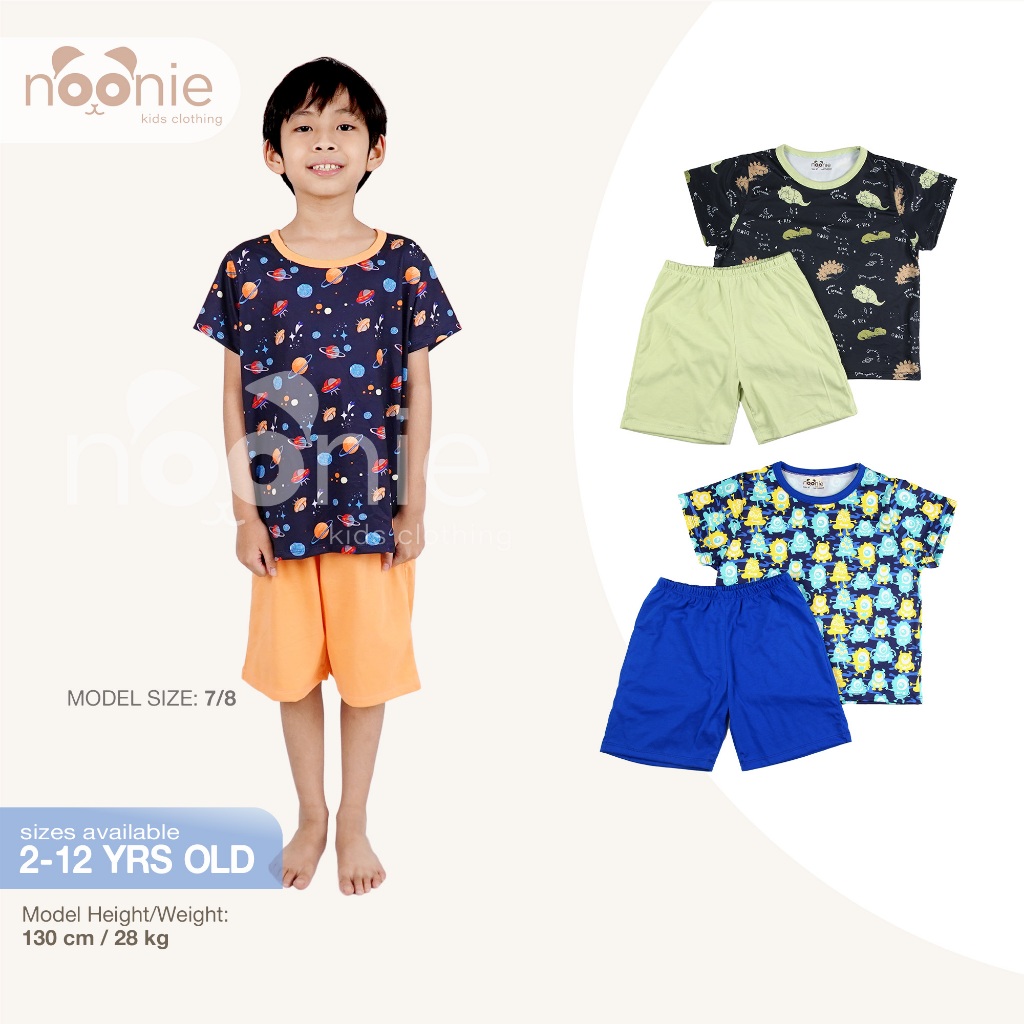 Noonie - Boys Terno (2-12Y)- T Shirt & Shorts Kids Set - Terno for Kids ...