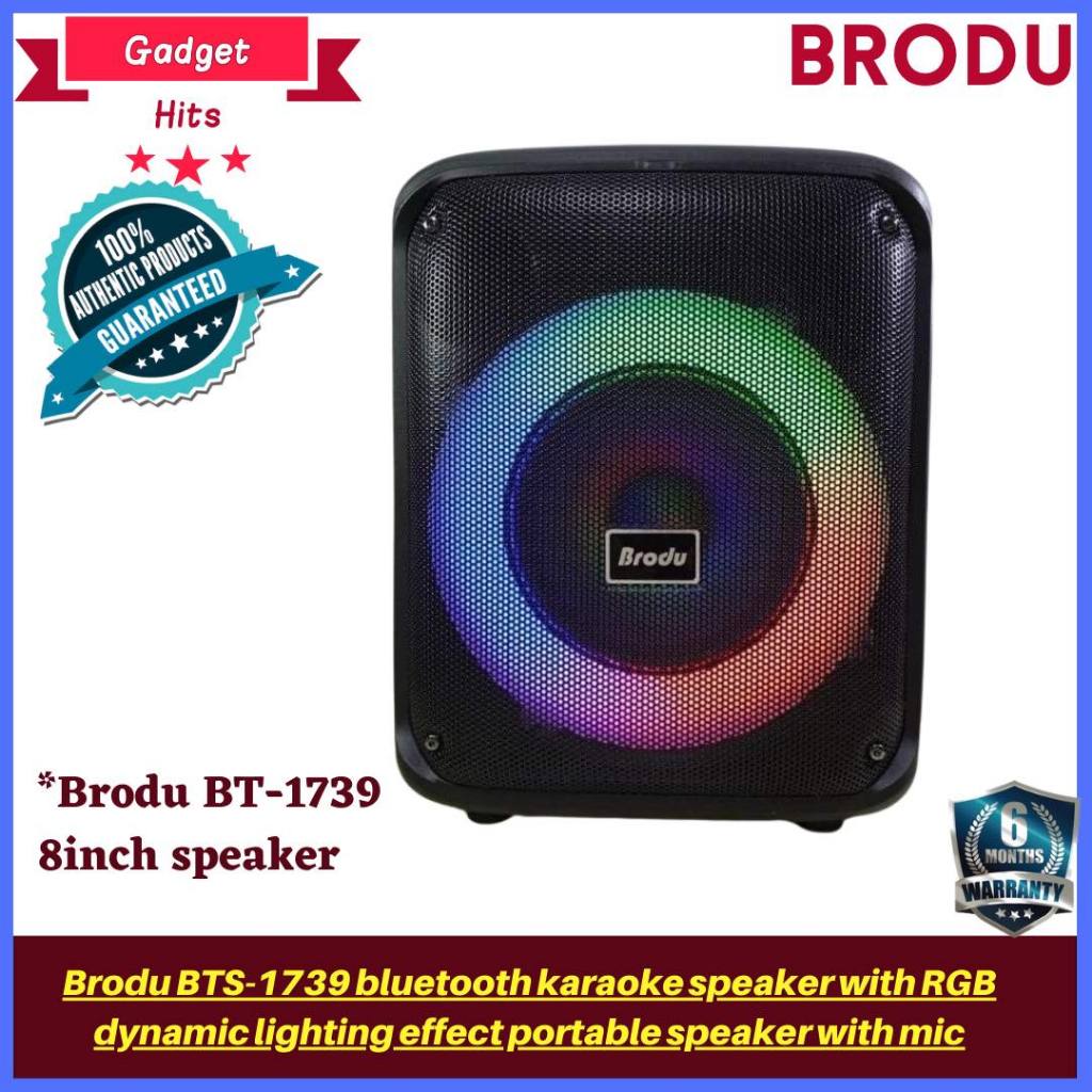 Brudo BTS-1739 bluetooth karaoke speaker with RGB dynamic lighting ...