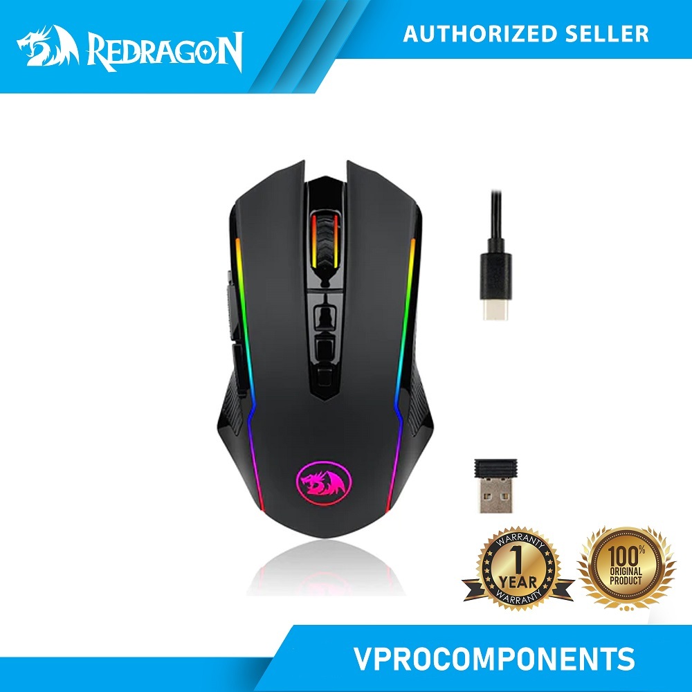 Redragon Ranger Lite M910-KS 9-programmable buttons Wired/Wireless Dual ...