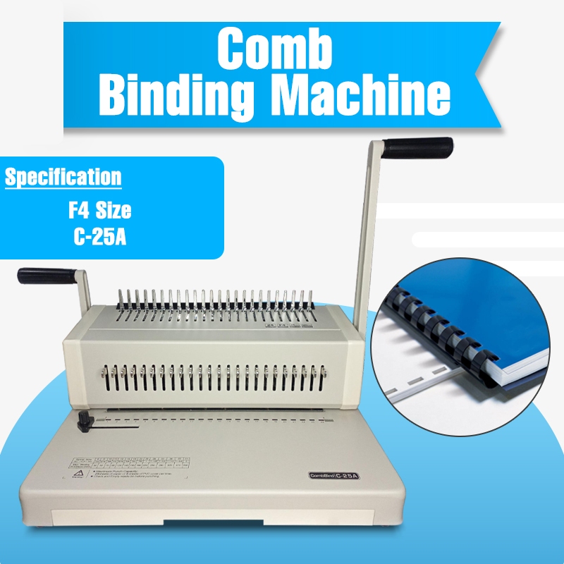 F4 Size Comb Binding Machine C25A 24 Holes Binder Machine | Shopee Philippines