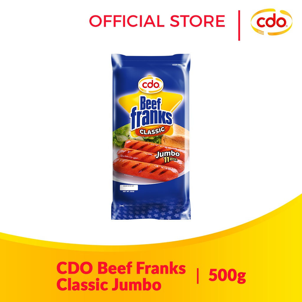 CDO Beef Franks Classic Jumbo 500g | Shopee Philippines