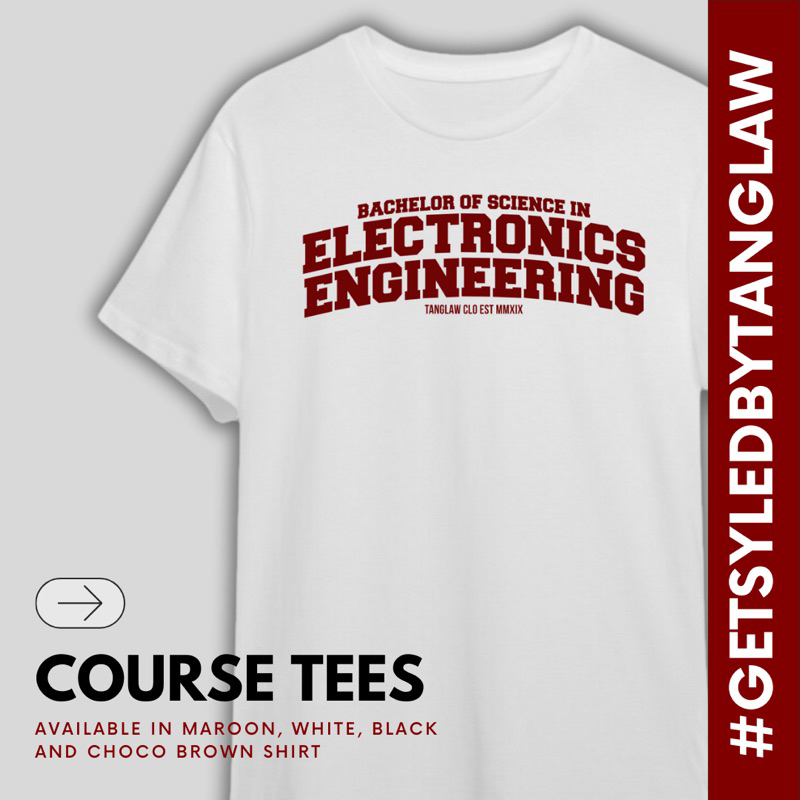 BS ECE / BS Electronics Engineering - Tanglaw Course Tee | Shopee ...