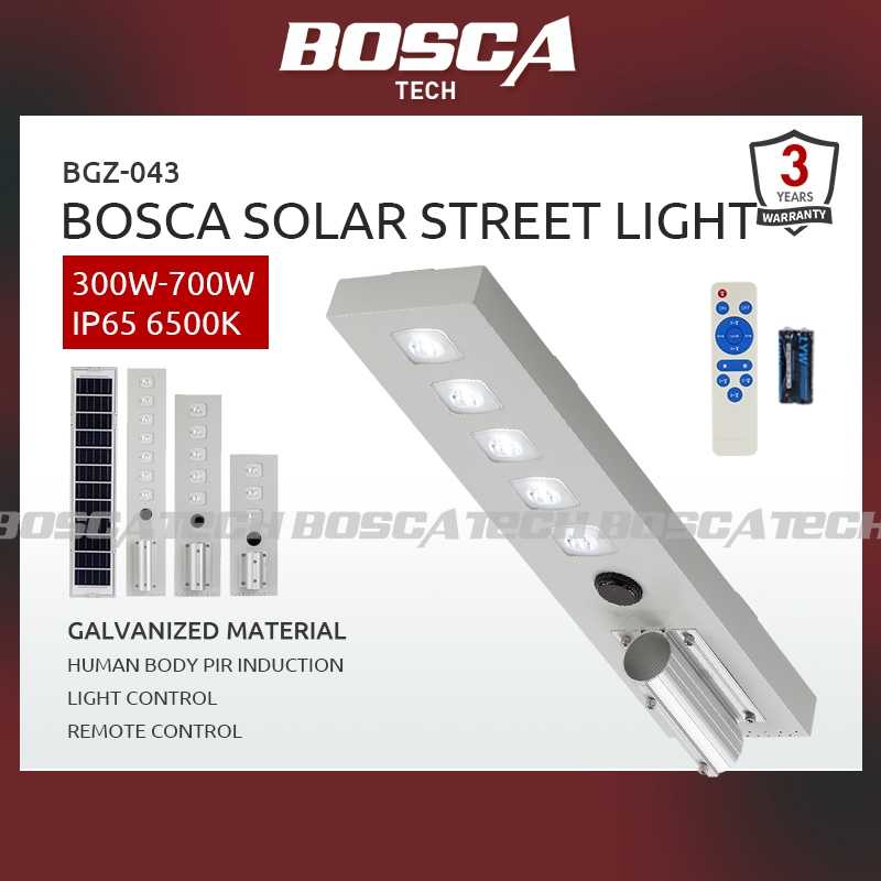 BOSCA Galvanized Solar Street Light IP65 300W 500W 700W BGZ-043 ...