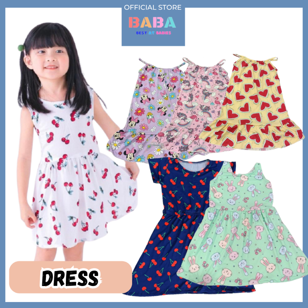 BABA dress for kids dress for baby girl cloths kids girl casual ...