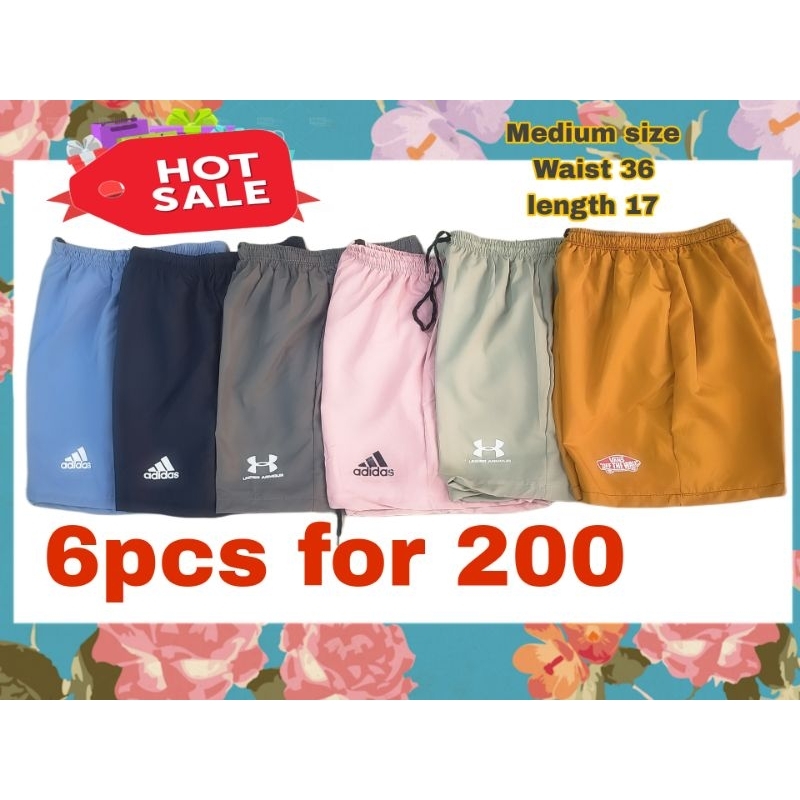 Taslan Short for Adult Medium size assorted colors& Design 6pcs ...