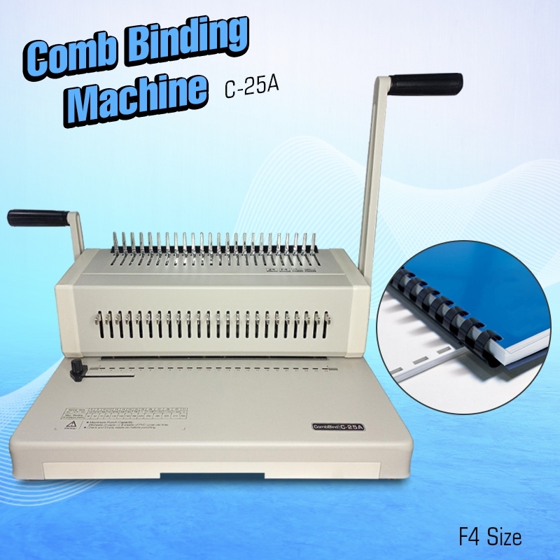 Comb Binding Machine C25A F4 Size Long/Legal Binder 24 Holes (25 sheets Punched) (500 sheets ...