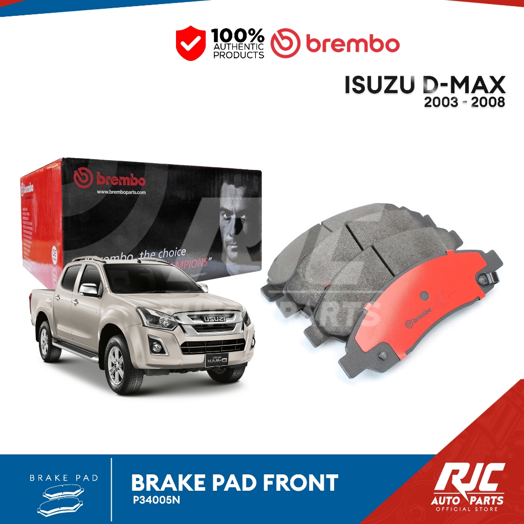 BREMBO BRAKE PAD ISUZU DMAX FRONT 2003-2008 P34005N D-max 1set | Shopee Philippines